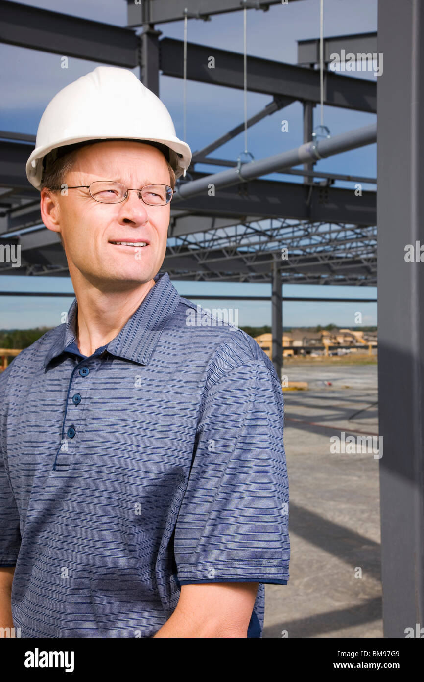 Architect On Construction Site Stock Photo - Alamy