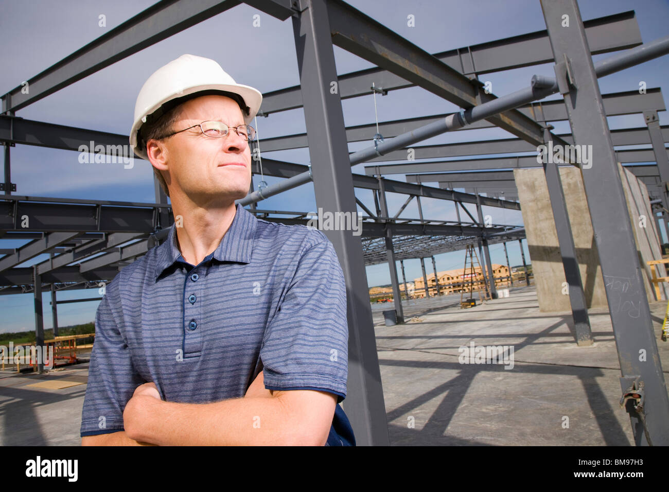 Architect On Construction Site Stock Photo - Alamy