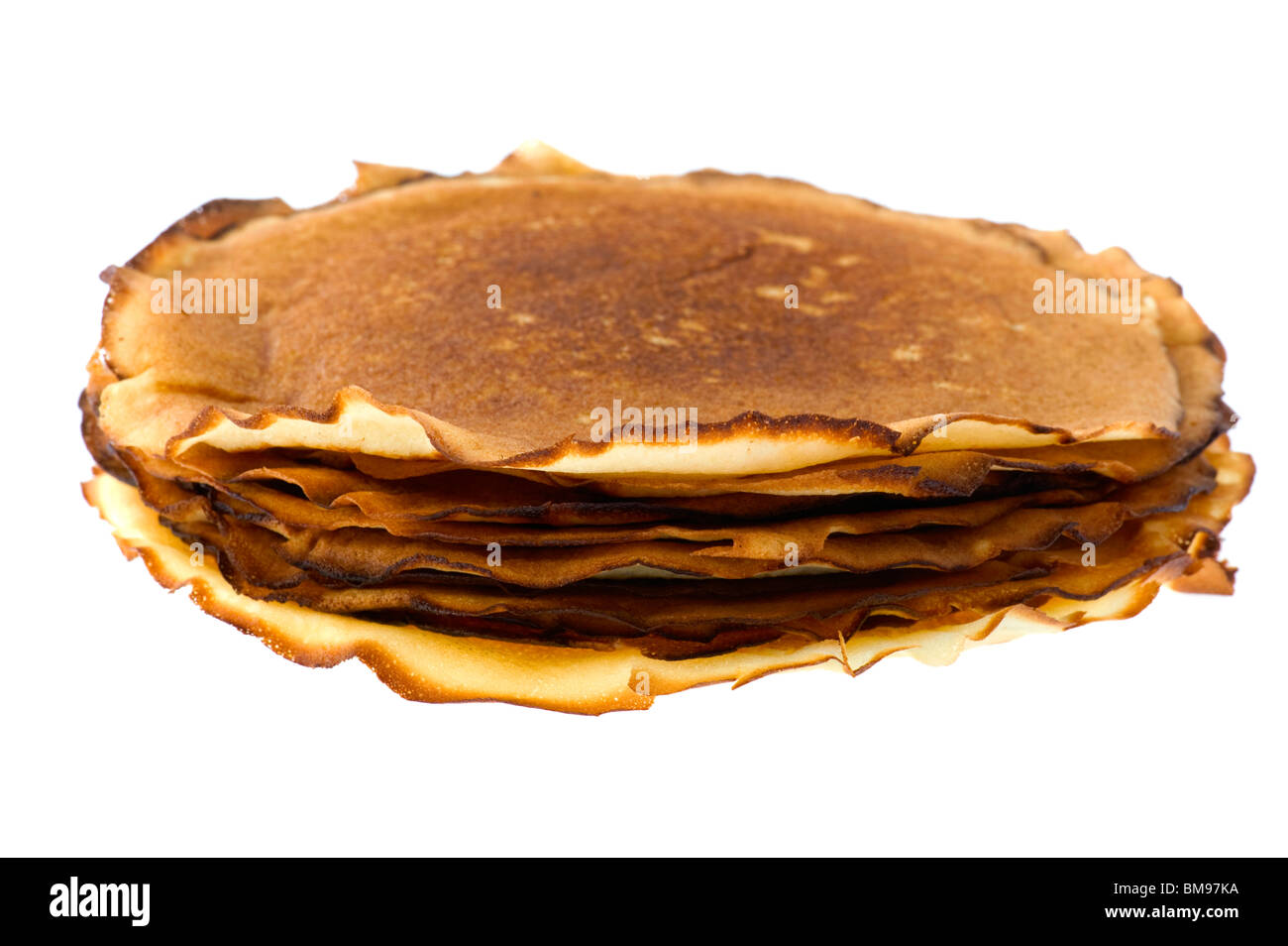 object on white - food pancake close up Stock Photo - Alamy