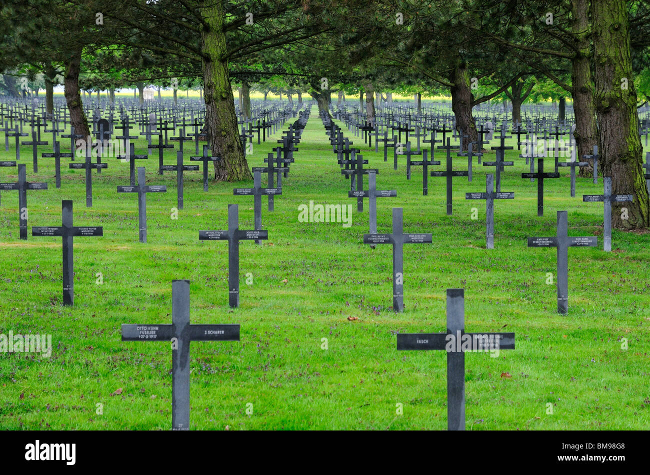German war graves, World War One cemetery, Neuville-St Vaast, France ...