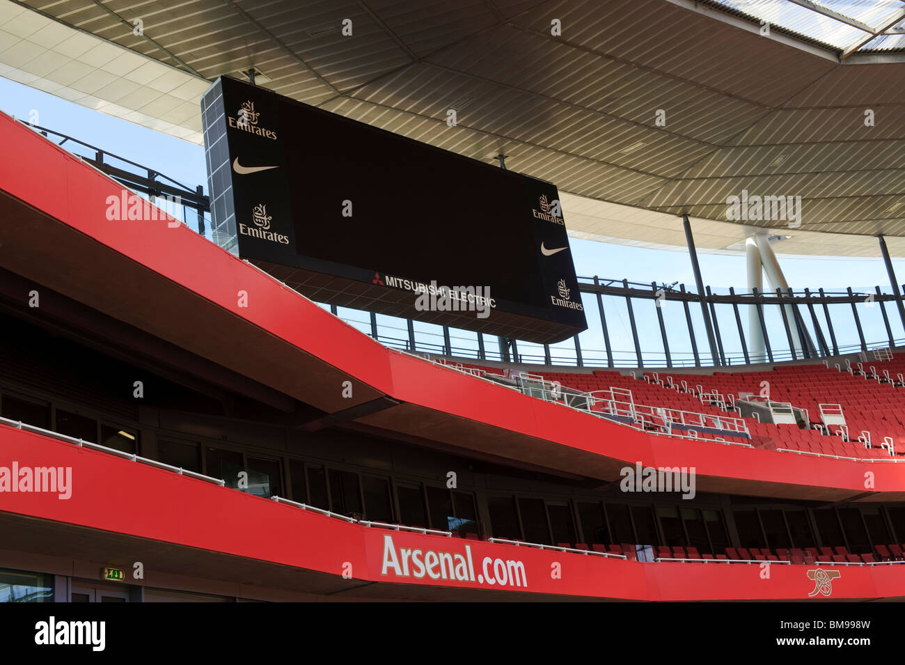 The Emirates Stadium, Arsenal football club, English Premier football ...