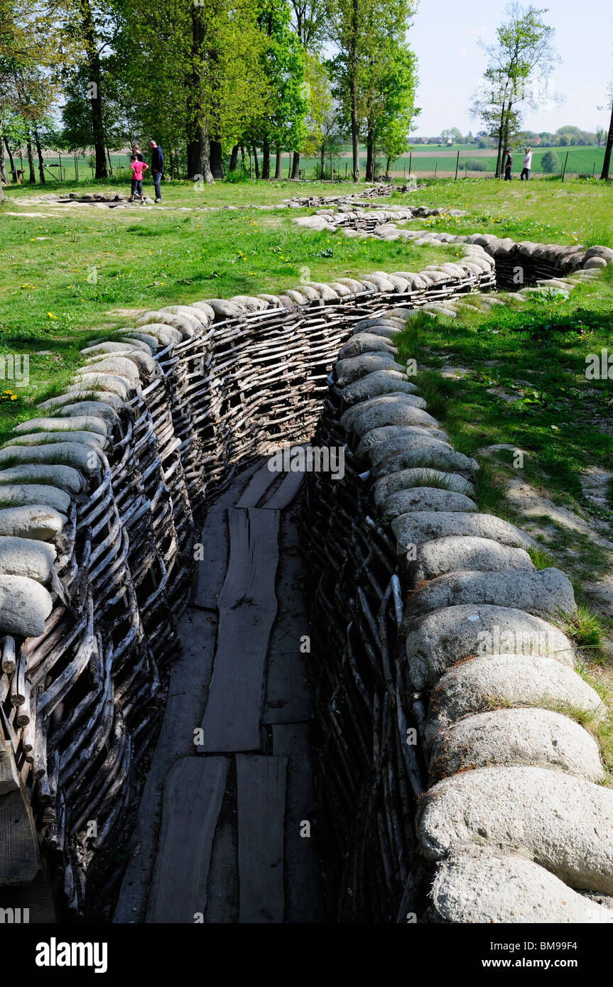 German First World War preserved trenches at Bayernwald, Ypres Salient ...