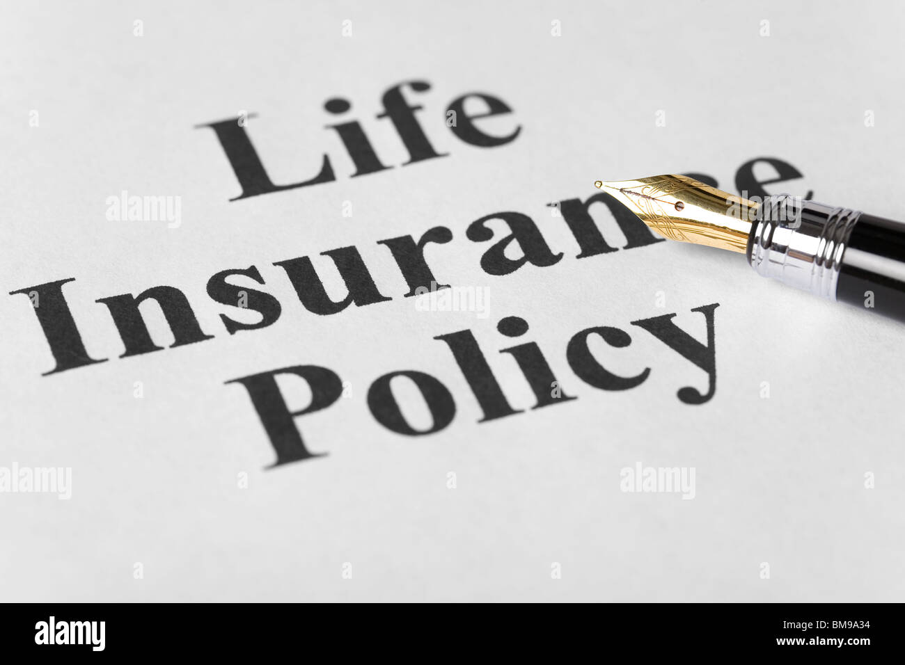 Document of Life Insurance Policy for background Stock Photo - Alamy