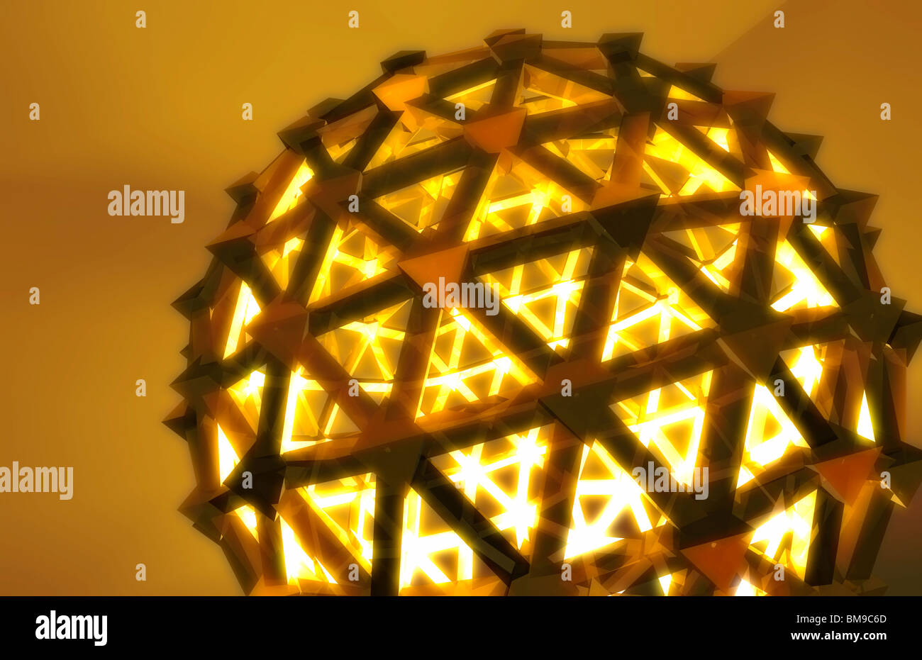 Round Ball With Triangles Stock Photo - Alamy