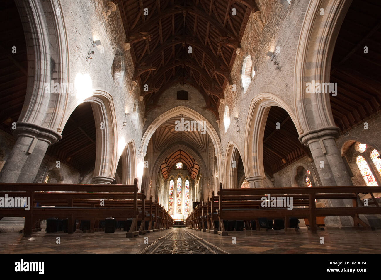 Interior view of St. Canice's Cathedral Curch in Kilkenny, Ireland ...