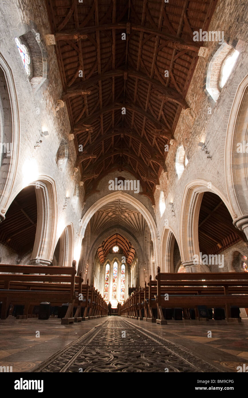 Interior view of St. Canice's Cathedral Curch in Kilkenny, Ireland ...