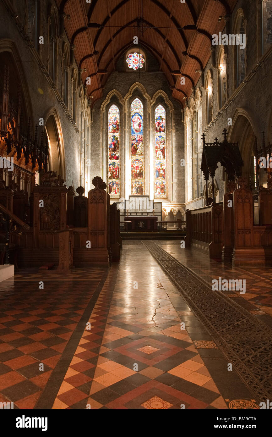 Interior view of St. Canice's Cathedral Curch in Kilkenny, Ireland ...