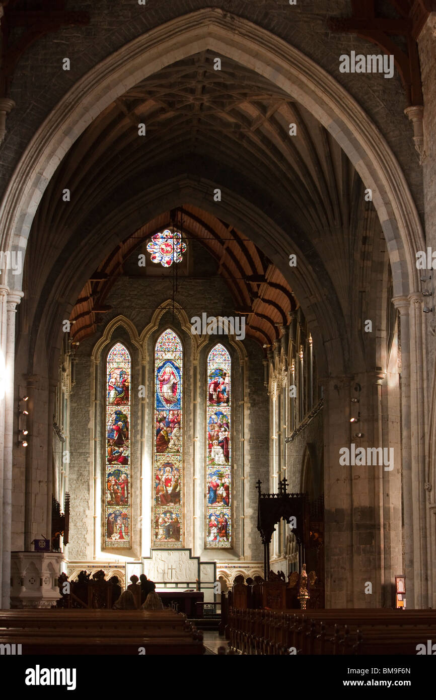 Interior view of St. Canice's Cathedral Curch in Kilkenny, Ireland ...
