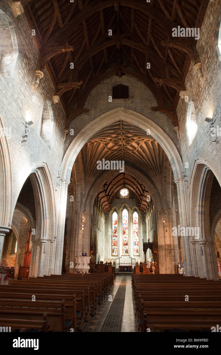 Interior view of St. Canice's Cathedral Curch in Kilkenny, Ireland ...