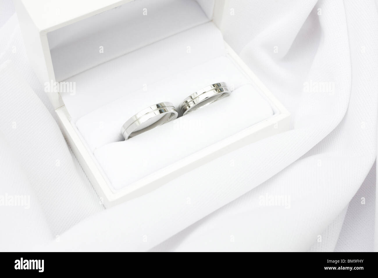 Wedding rings in a box Stock Photo - Alamy