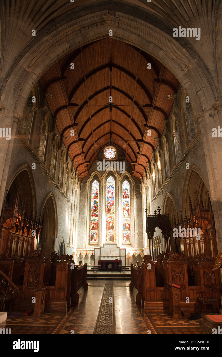 Interior view of St. Canice's Cathedral Curch in Kilkenny, Ireland ...
