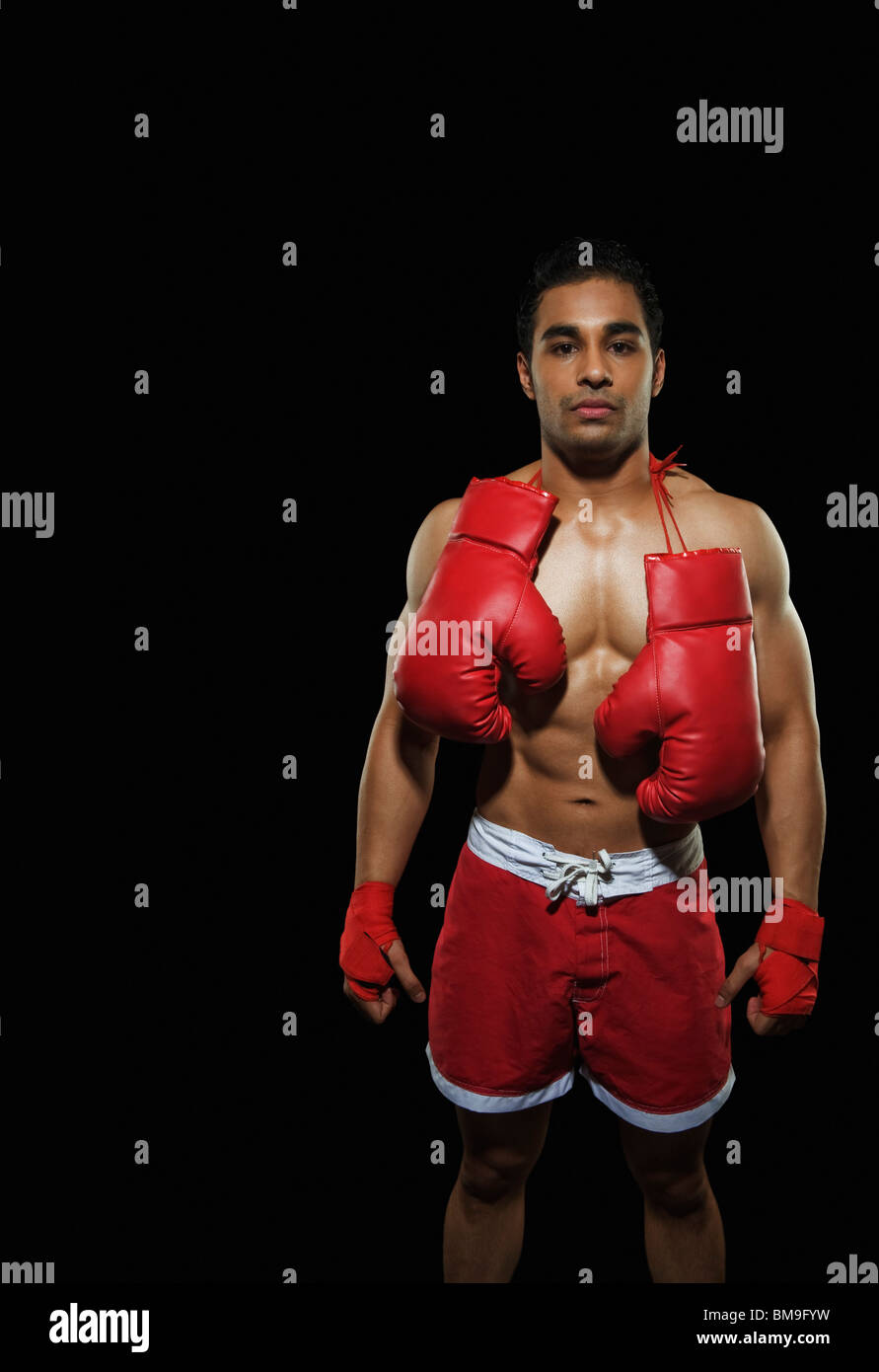 Portrait of a male boxer standing Stock Photo - Alamy