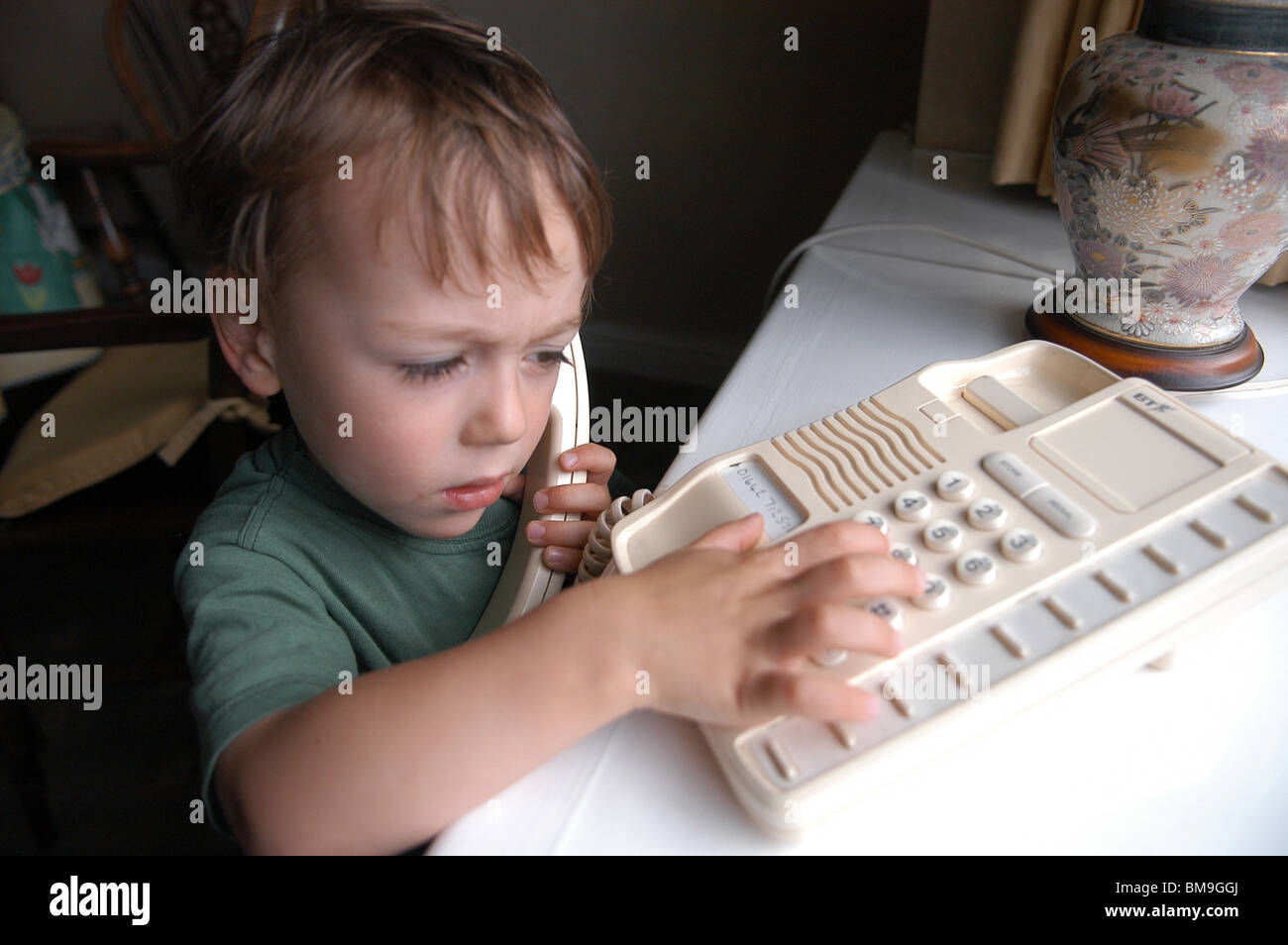 young child on telephone Stock Photo - Alamy