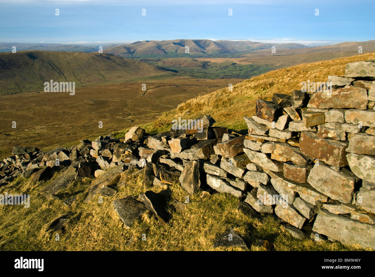 The Howgill fells over Dentdale from the summit of Crag Hill, Yorkshire ...