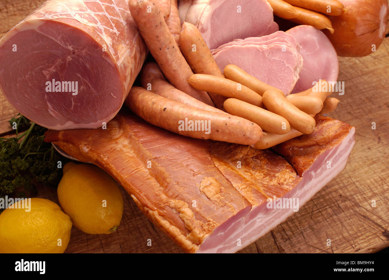 Assorted raw meats Stock Photo - Alamy