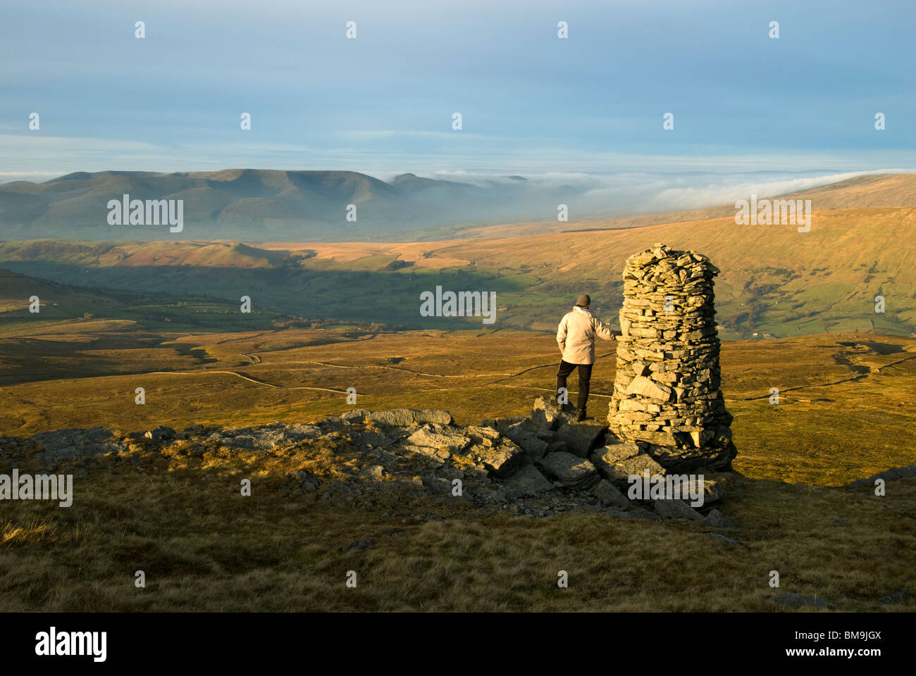 The Howgill fells over Dentdale from the summit of Crag Hill, Yorkshire ...