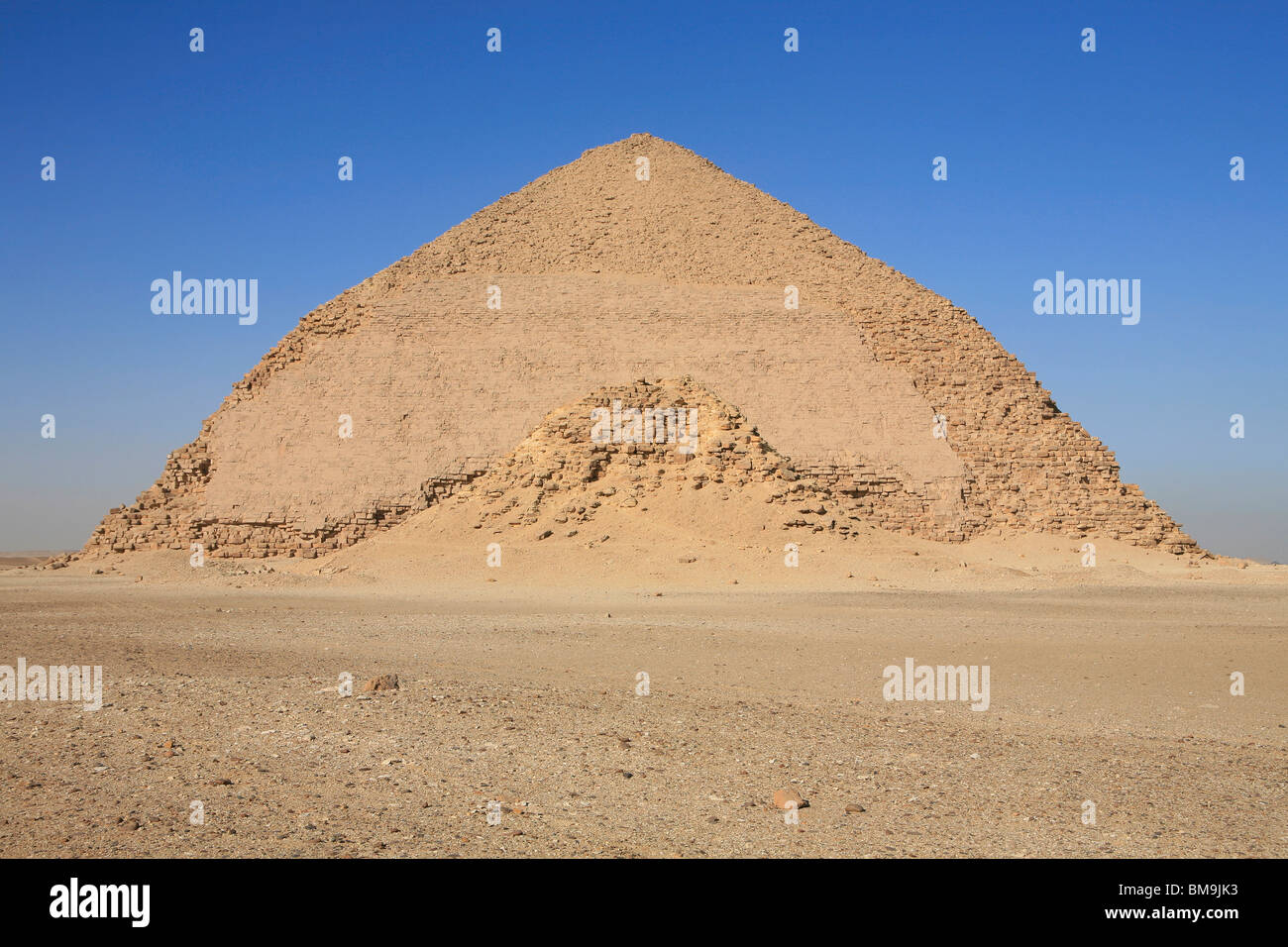 Snofru's Bent Pyramid with small satellite pyramid for his queen at ...