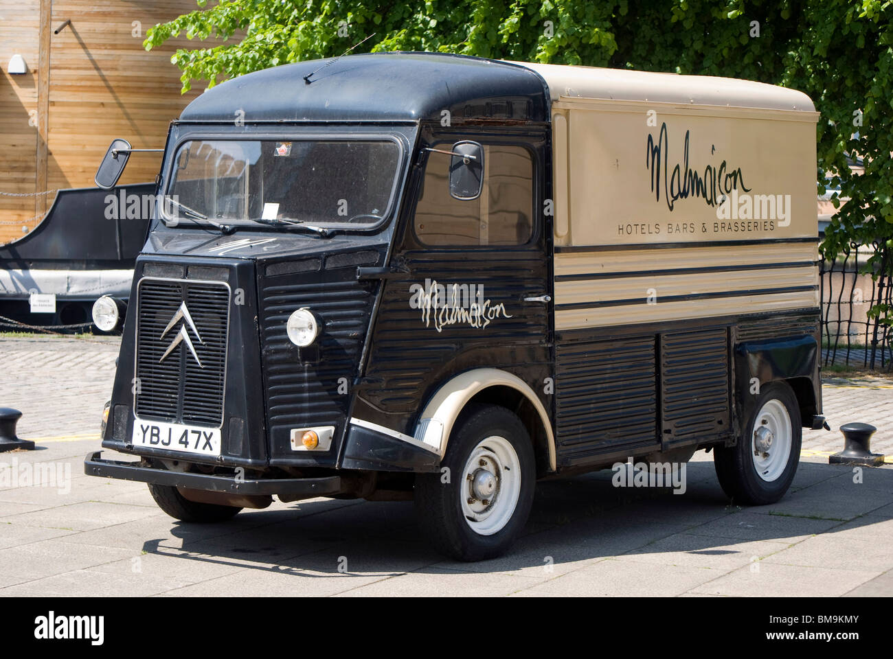 Old Citroen van advertising a hotel in Leith, Edinburgh, Scotland Stock ...