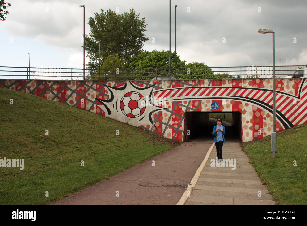 Pedestrian Underpass Crawley West Sussex UK Stock Photo - Alamy