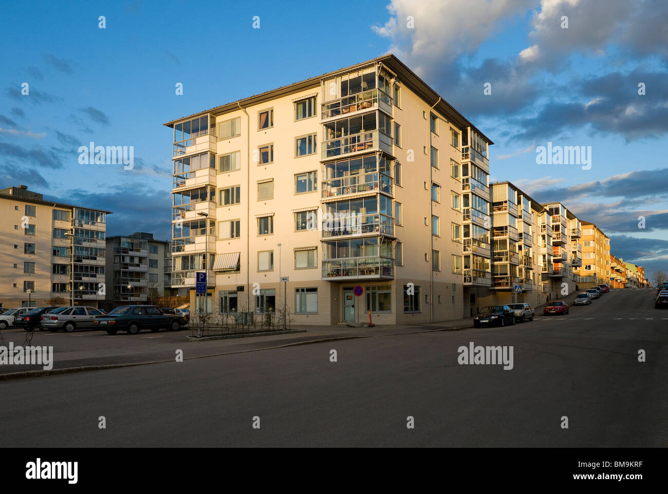 apartment blocks in trollhattan, sweden Stock Photo - Alamy