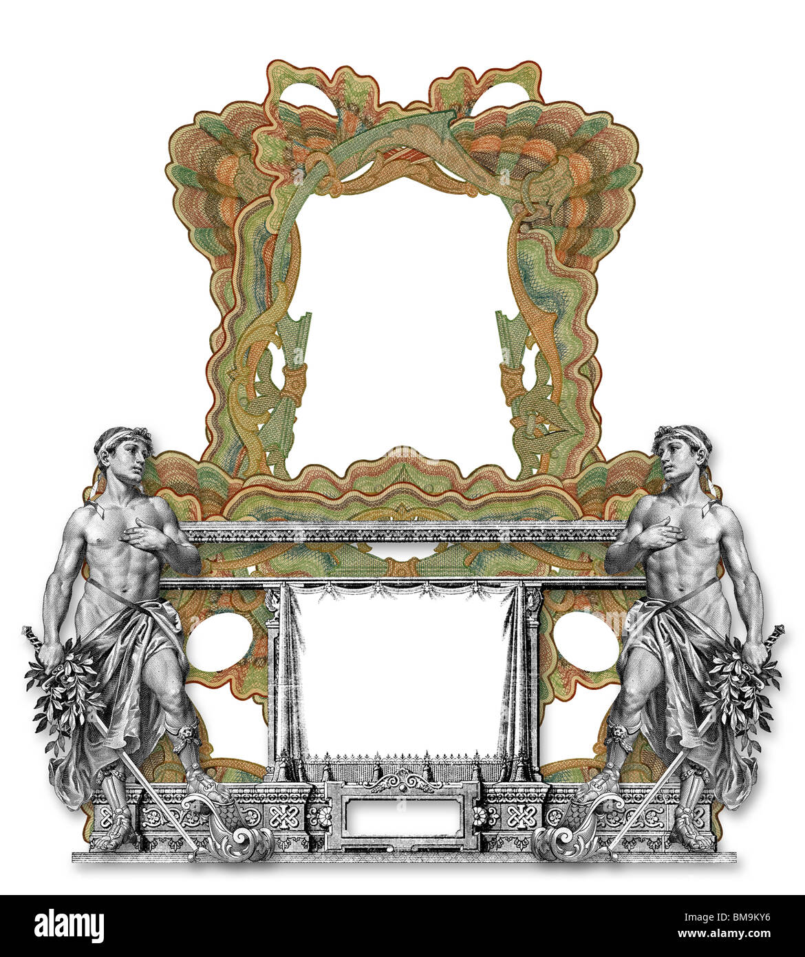 Old Victorian Frame Two Man Stock Photo - Alamy