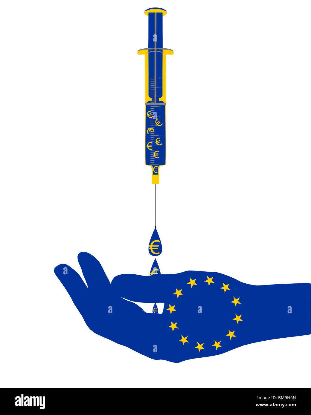 European cash injection Stock Photo - Alamy