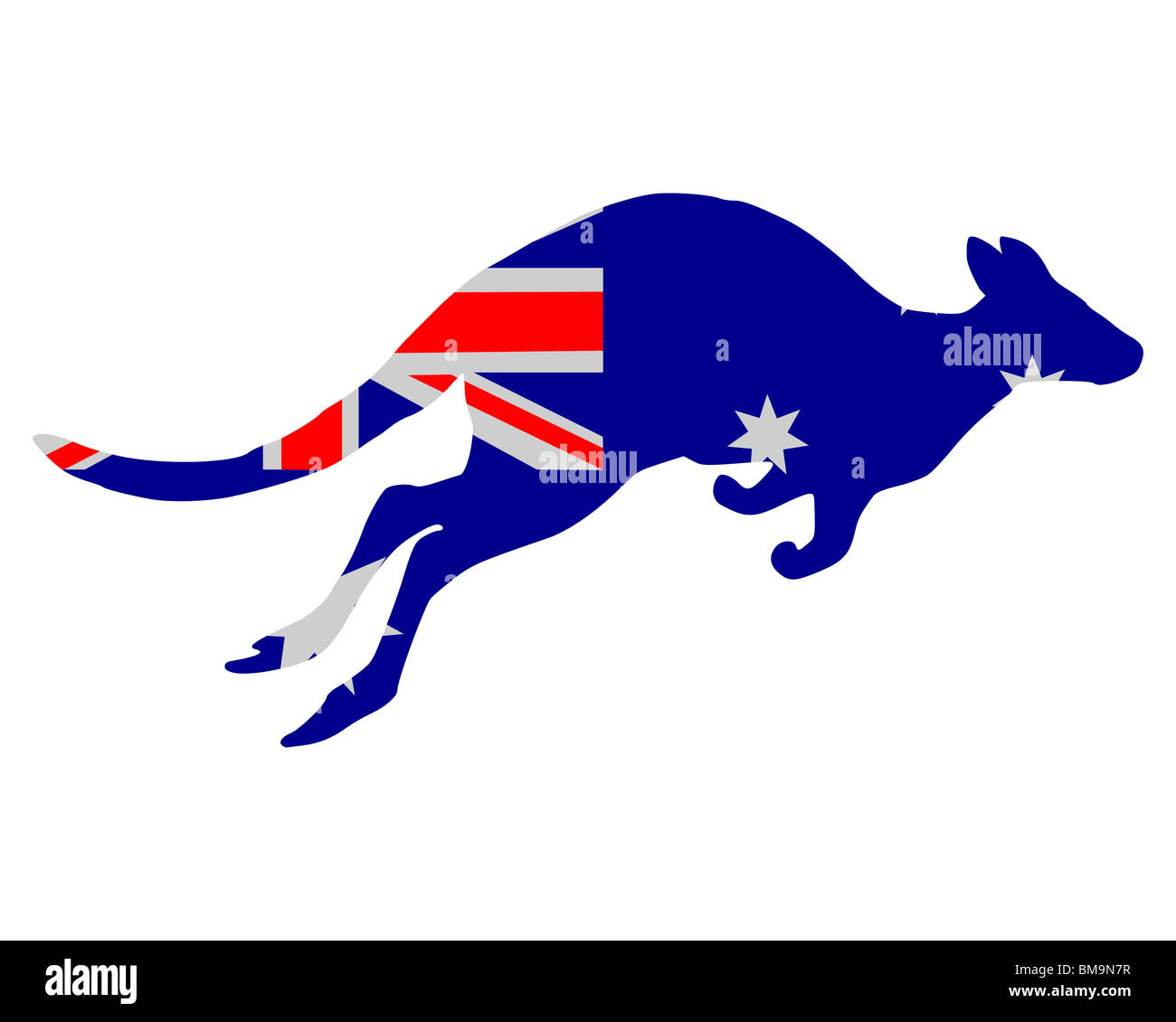 Flag of Australia with kangaroo Stock Photo - Alamy