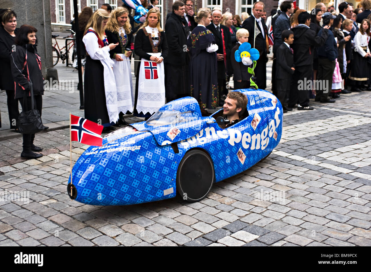 Electric Car In the Independence Day Parade on 17 May in Bergen Norway ...