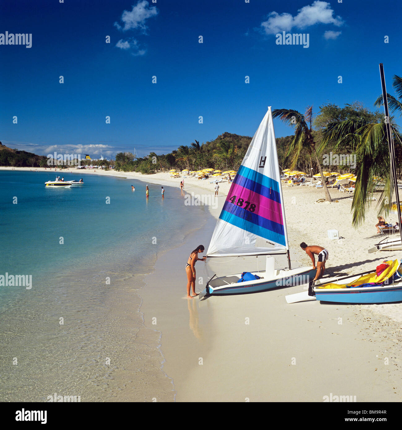 Deep bay beach antigua hi-res stock photography and images - Alamy