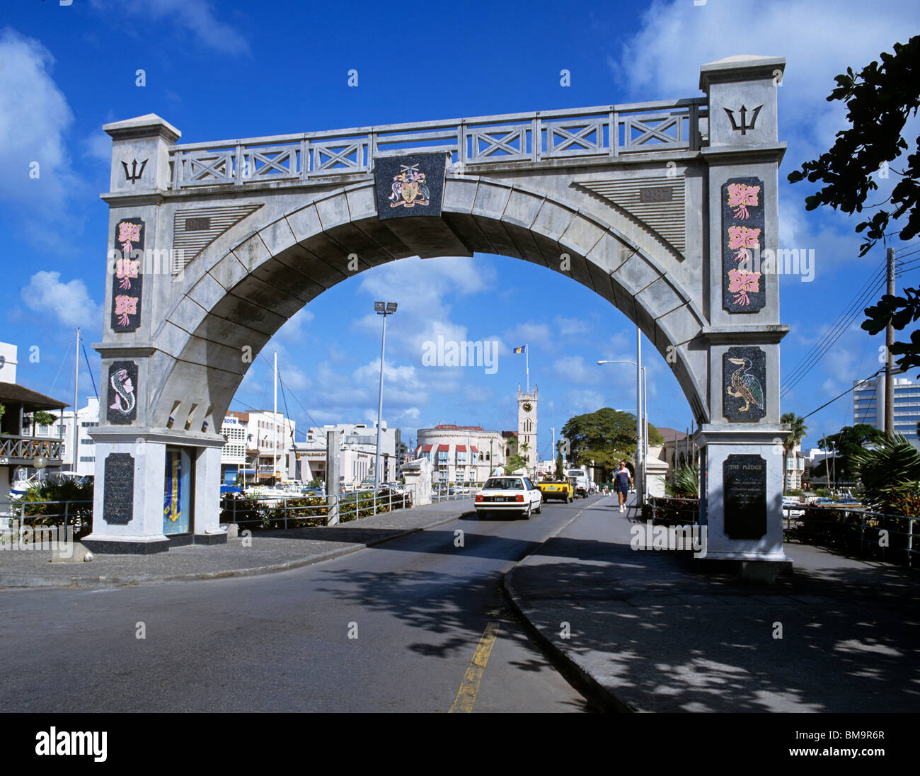 Independance Arch in Bridgetown, the capital city of the island of ...
