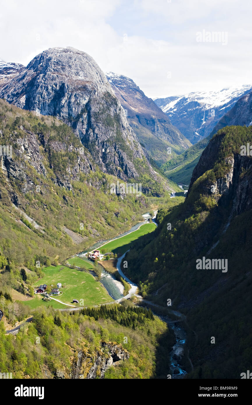 The View Down the Naeroy Valley with Surrounding Mountains from ...
