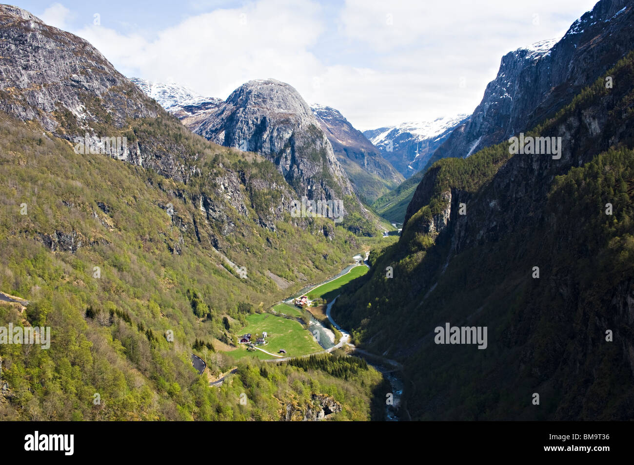 The View Down the Naeroy Valley with Surrounding Mountains from ...