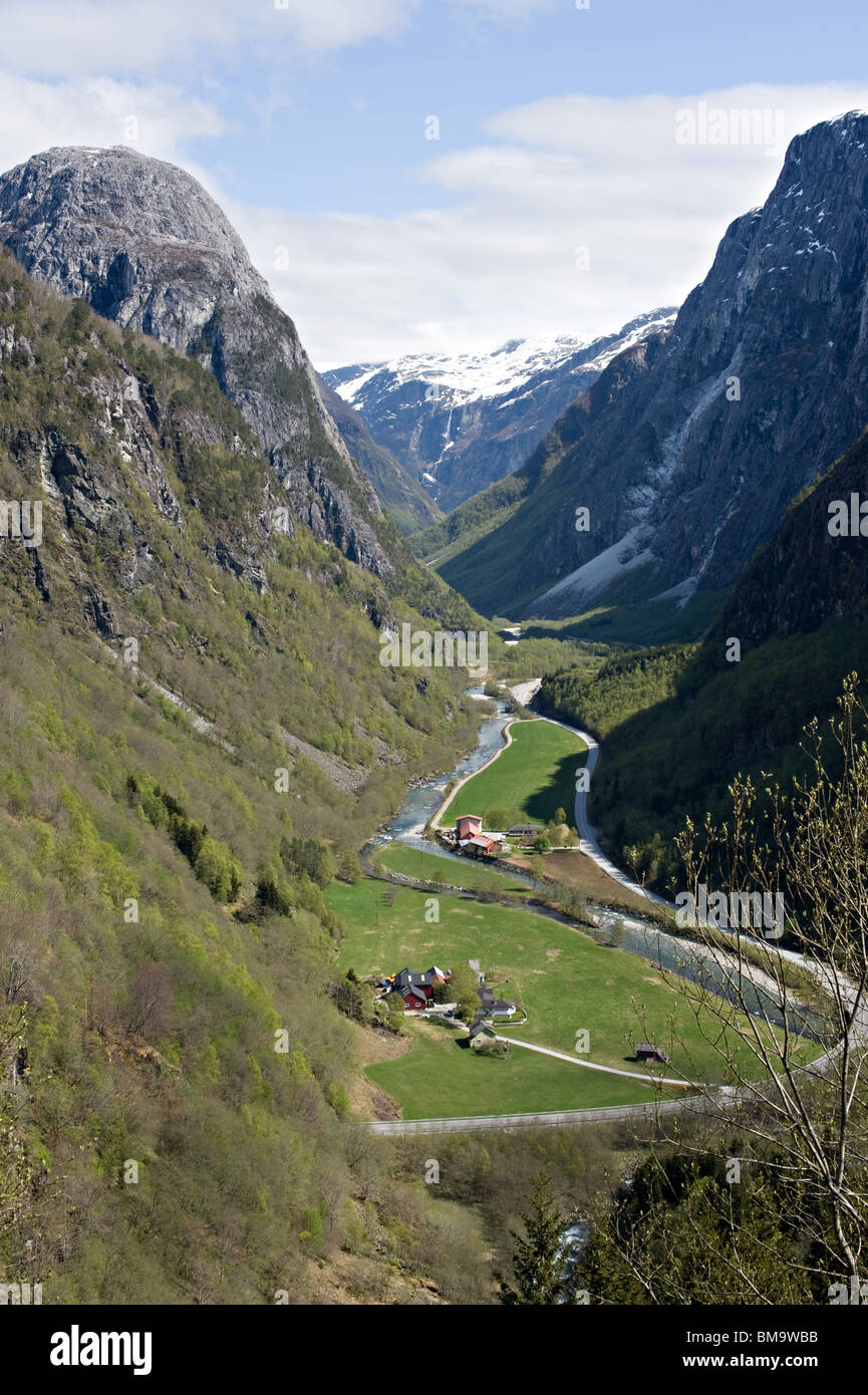 The View Down the Naeroy Valley with Surrounding Mountains from ...