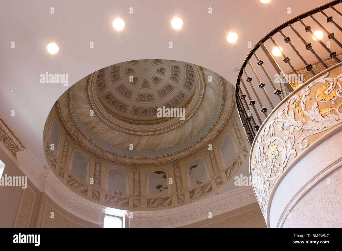 ceiling circle painting architecture Stock Photo - Alamy