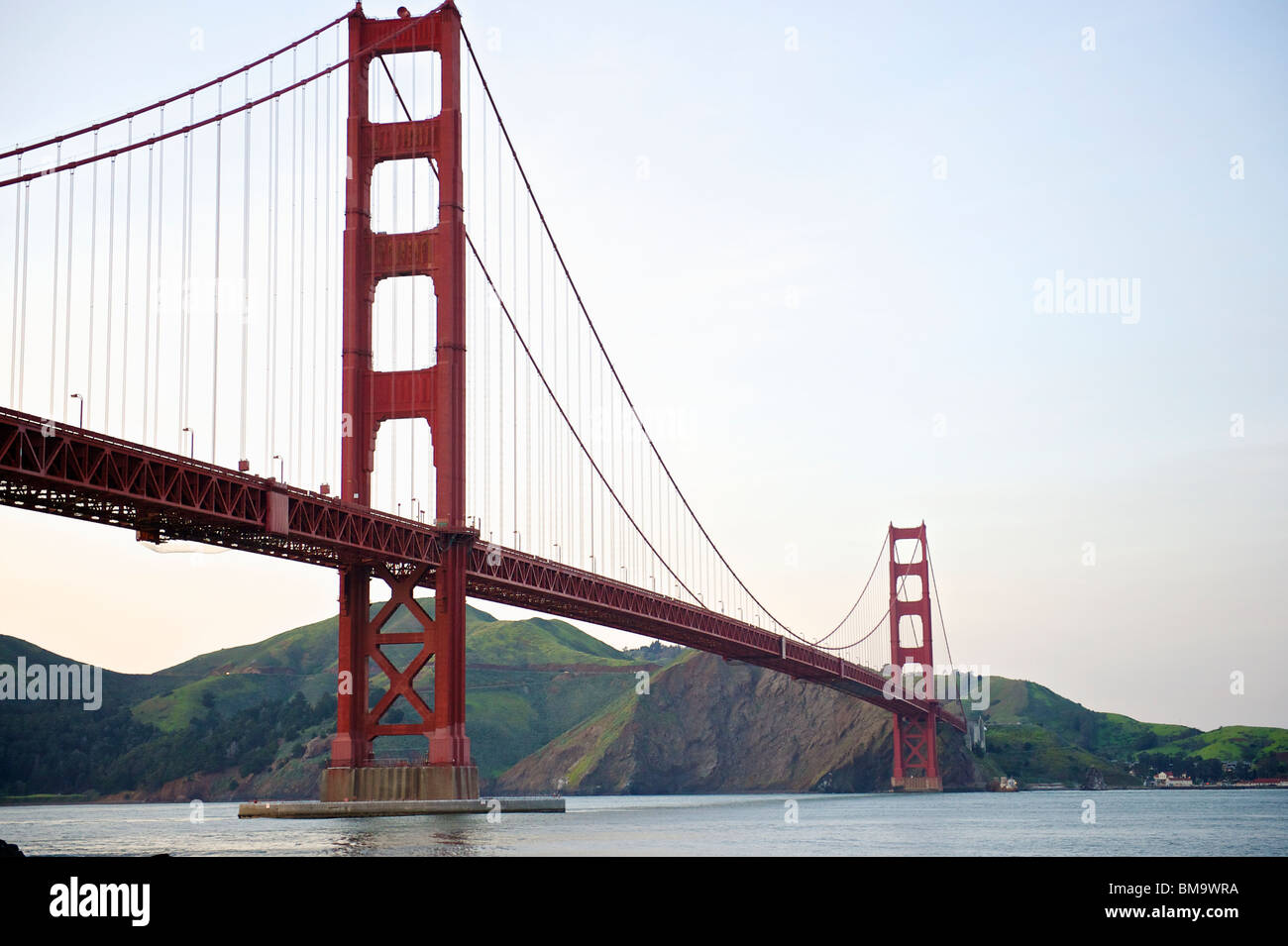 Golden Gate Bridge low angle perspective Stock Photo - Alamy