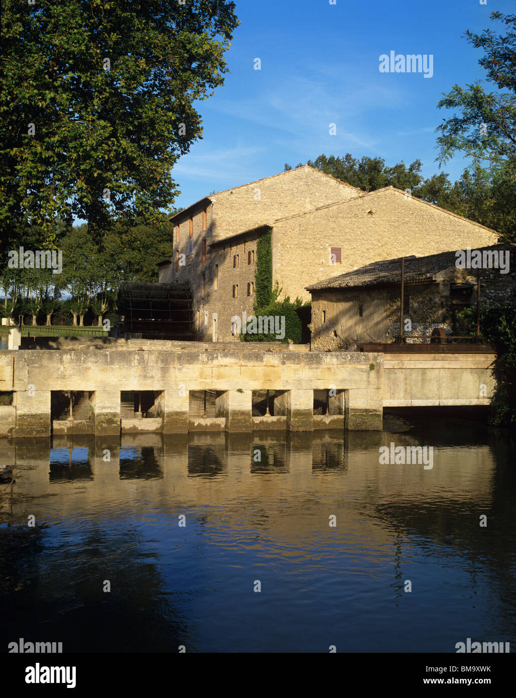Old water mill in the French village of Les Taillades Stock Photo - Alamy