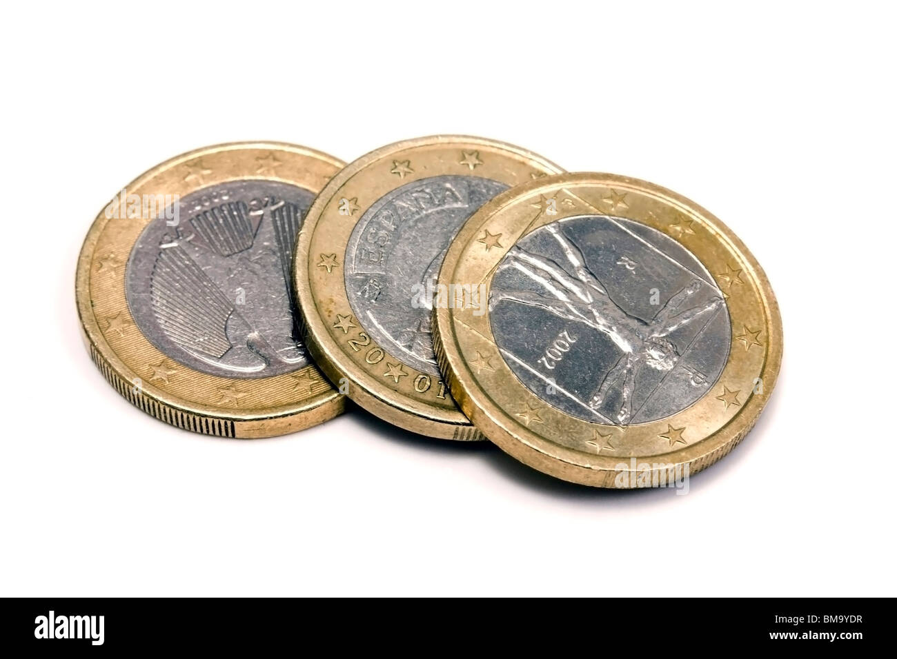 European 1 euro coins Cut Out Stock Images & Pictures - Alamy