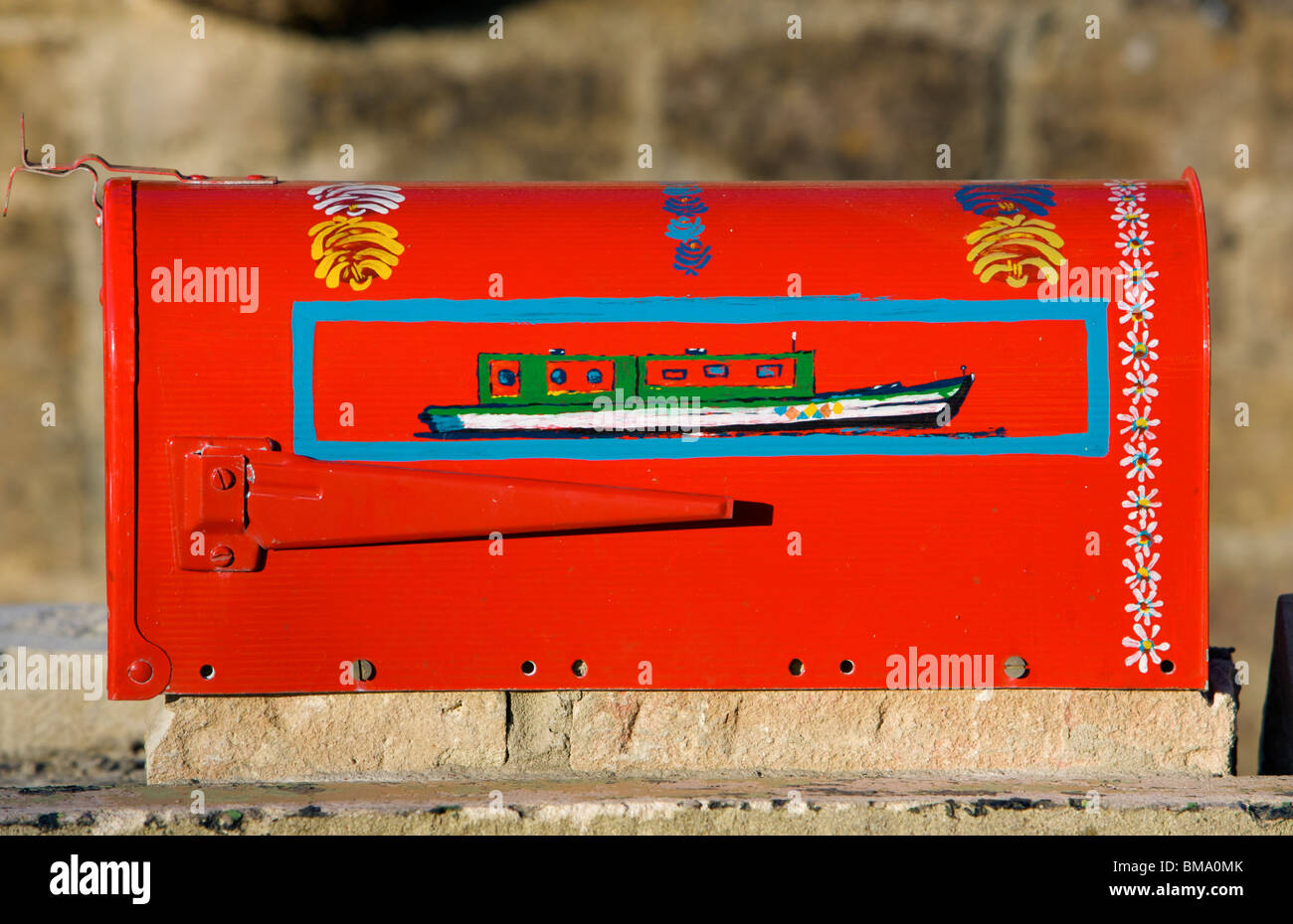 Brightly painted mail box Stock Photo - Alamy