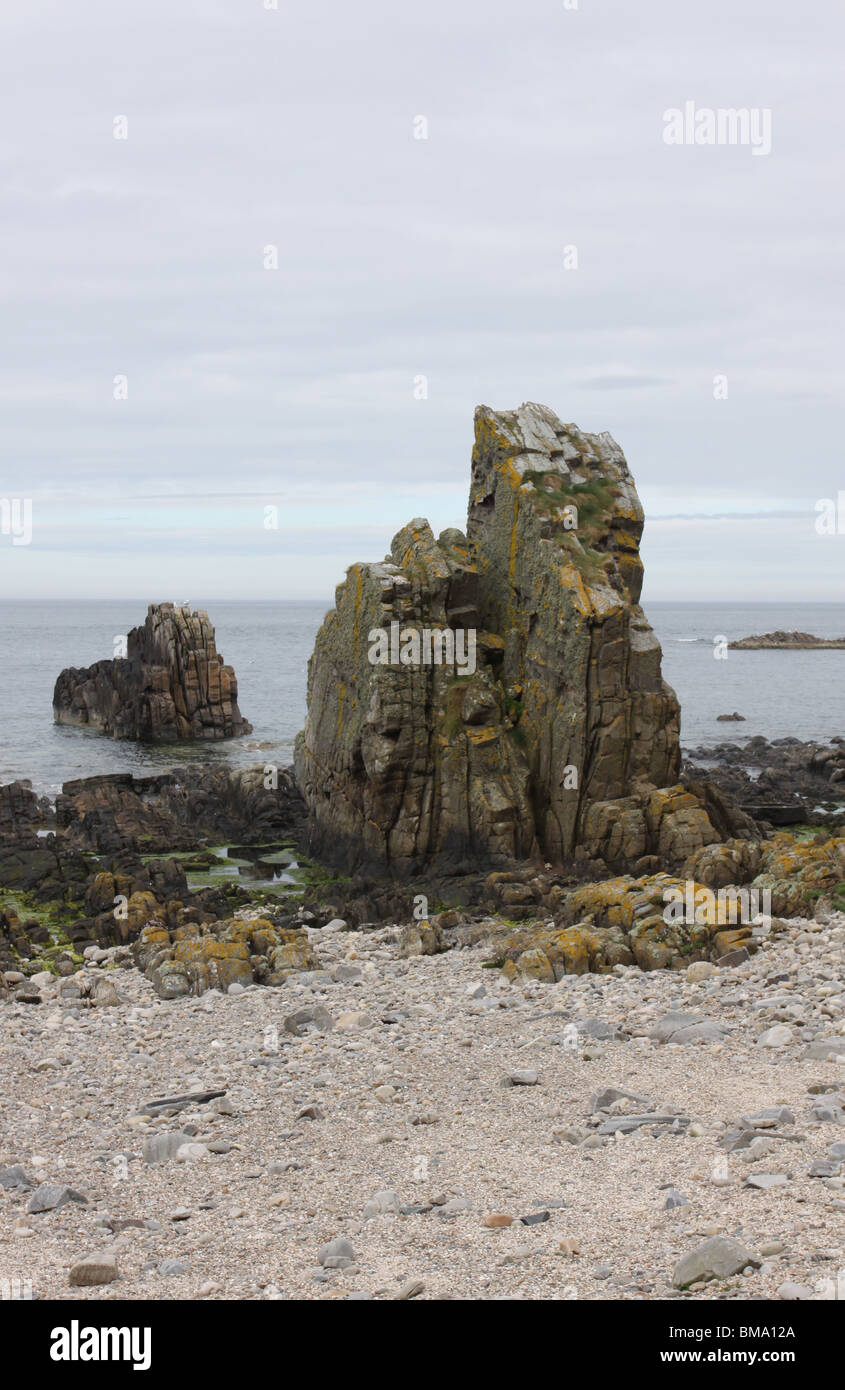 rock formation near Logie Head and Cullen Scotland May 2010 Stock Photo ...
