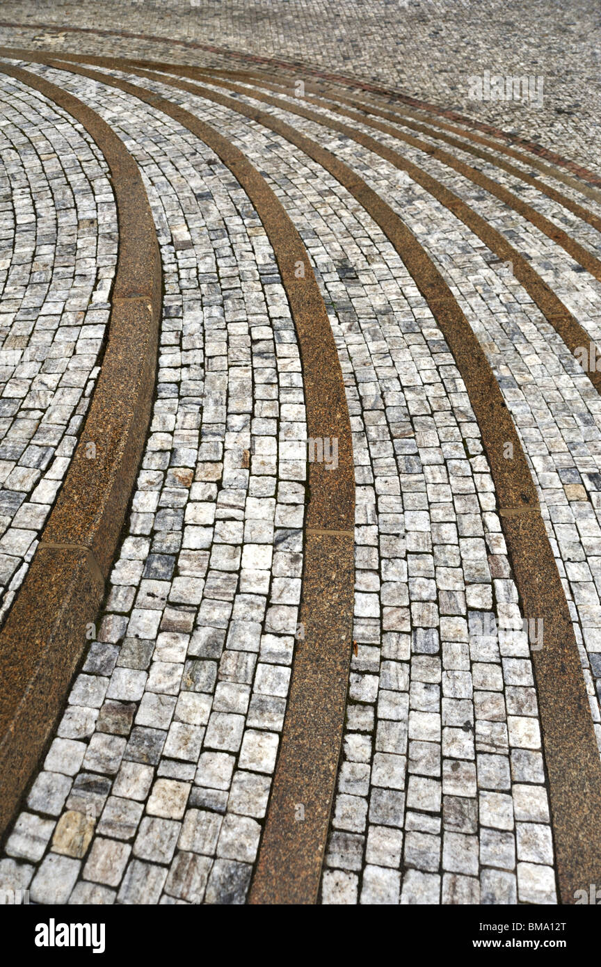 Old curved stone steps – cobblestones – granit - outdoor Stock Photo ...