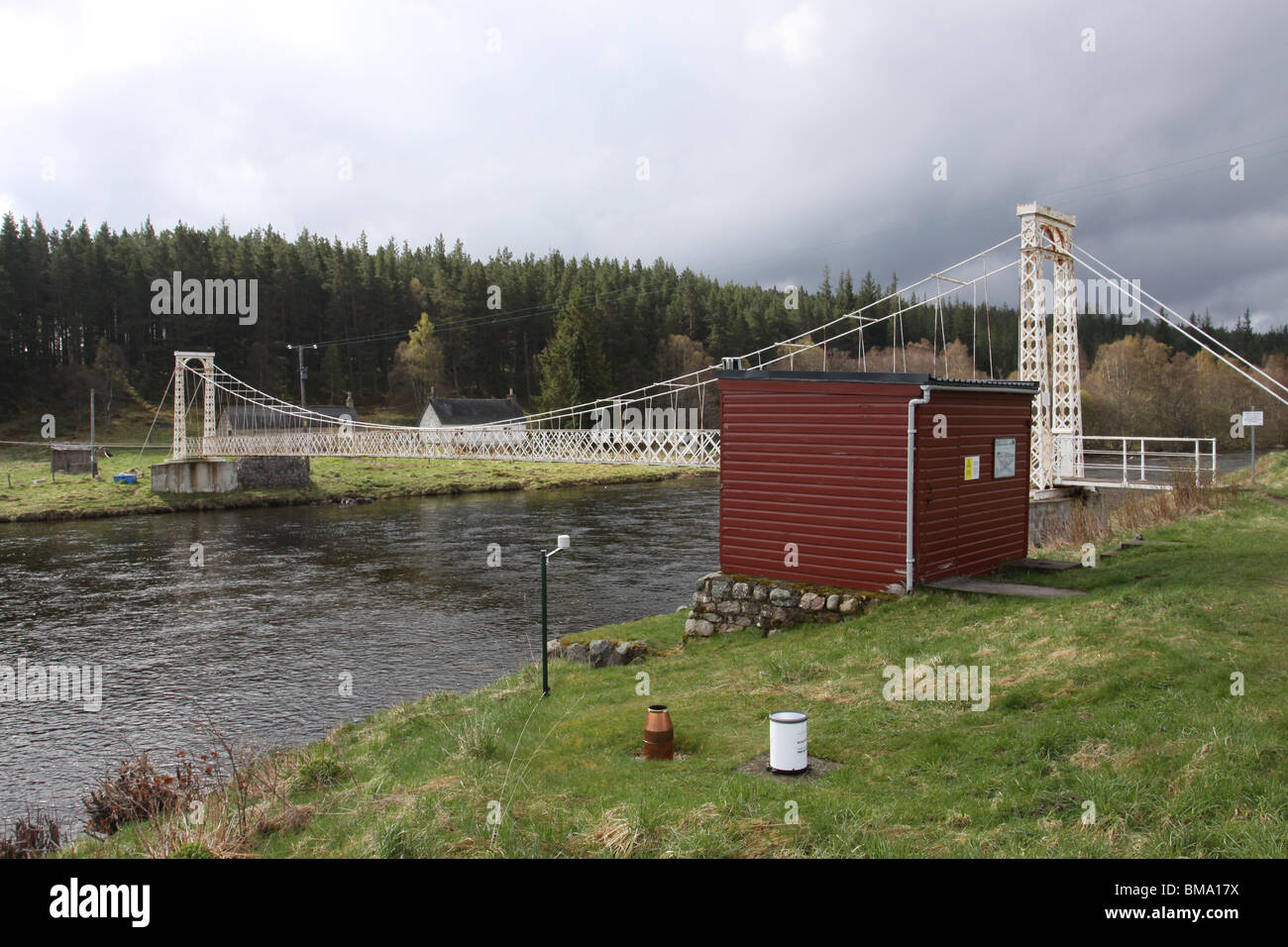 Polhollick bridge over River Dee near Ballater Aberdeenshire Scotland ...