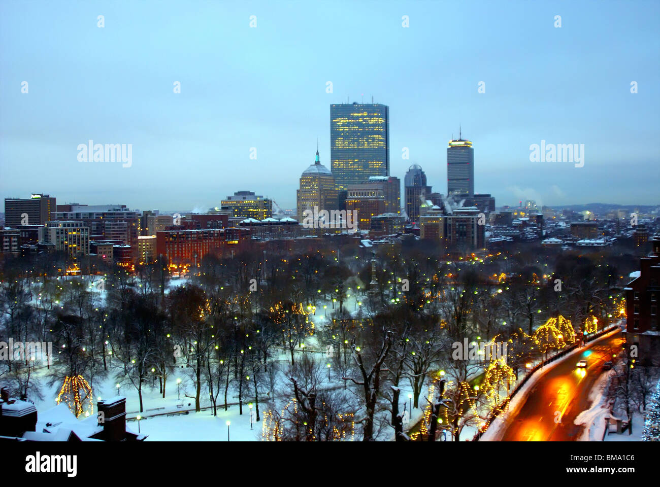 Boston common snow hi-res stock photography and images - Alamy