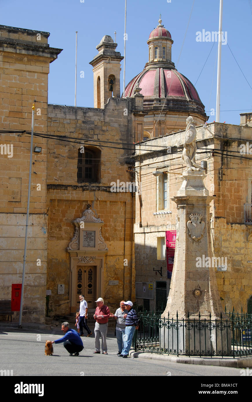 VITTORIOSA (BIRGU), MALTA. A view of Victory Square (Misrah ir-Rebha ...