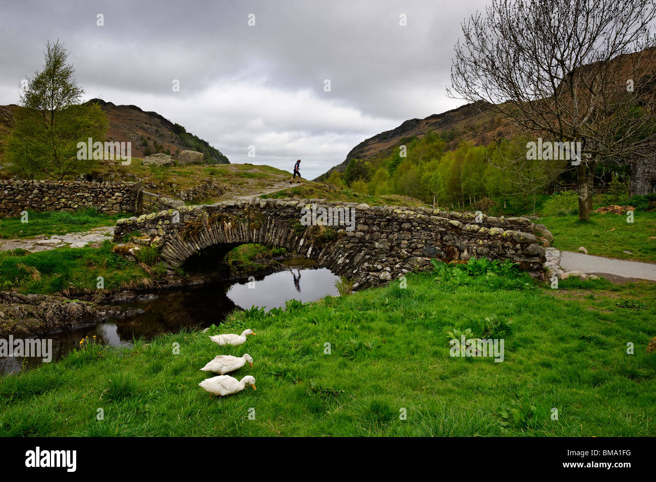 Old stone bridge in the Cumbrian hamlet of Watendlath Stock Photo - Alamy