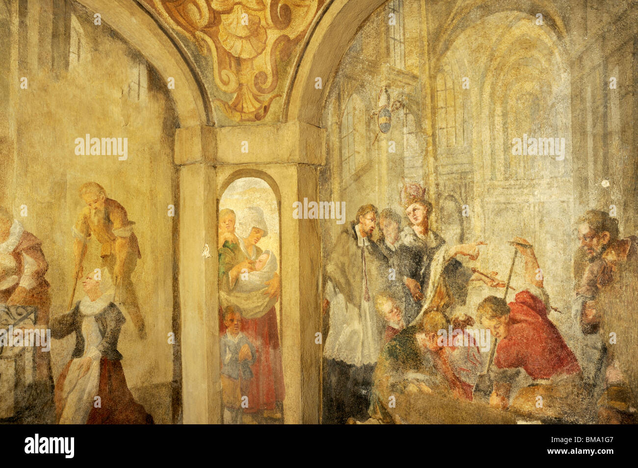 Saint Vitus Cathedral Prague, Prague castle, Czech Republic, interior ...