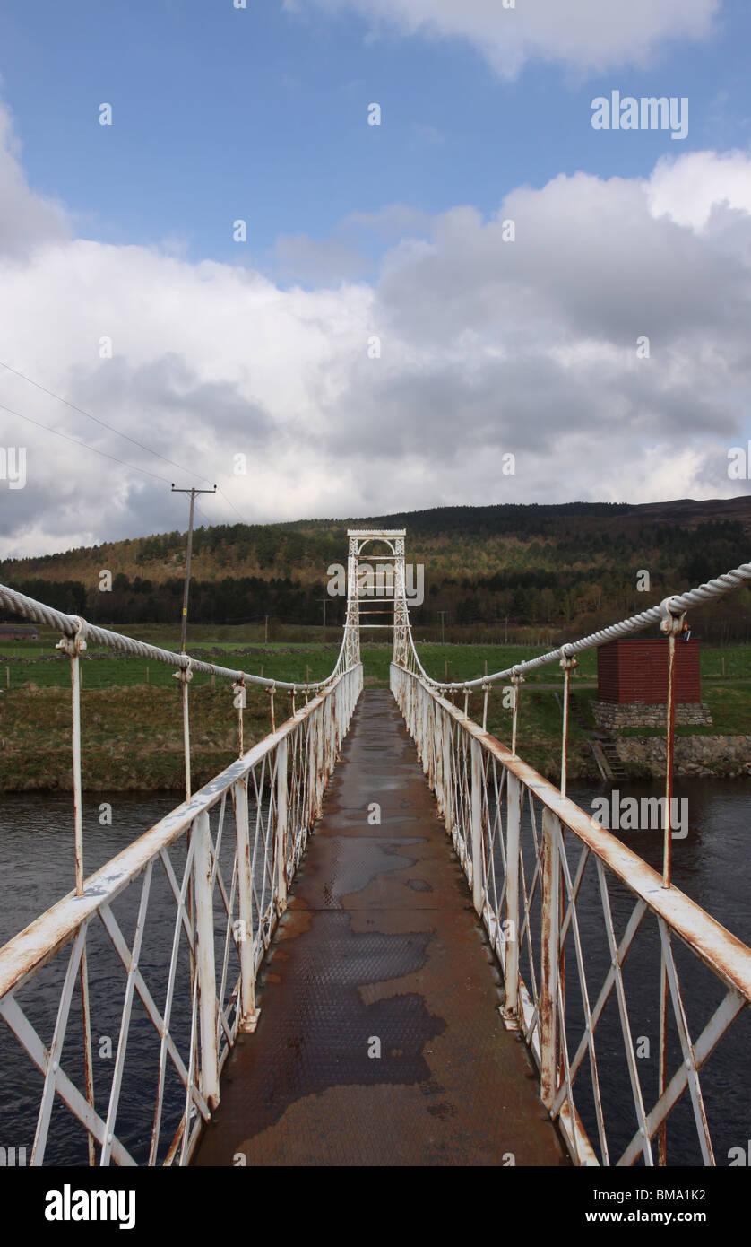 Polhollick bridge over River Dee near Ballater Aberdeenshire Scotland ...