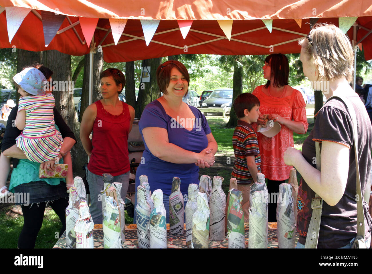 Wine Lotto Game at a Summer School Fete in Oxfordshire Stock Photo - Alamy