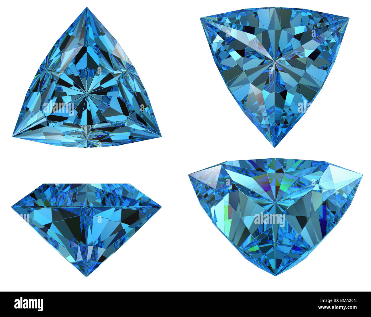 blue gem diamond cut isolated Stock Photo - Alamy