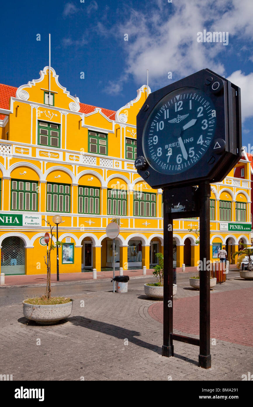 Dutch colonial architecture in Willemstad, Curacao, Netherland Antilles ...
