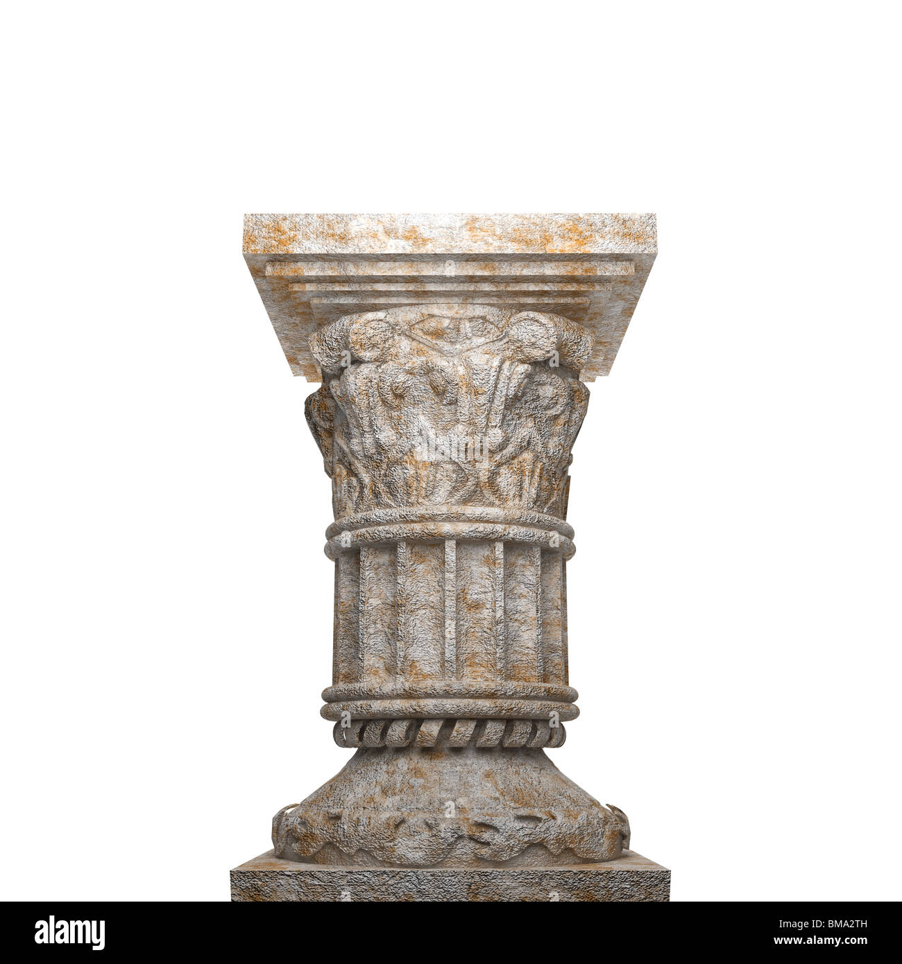 stone column made in 3 D graphics Stock Photo - Alamy